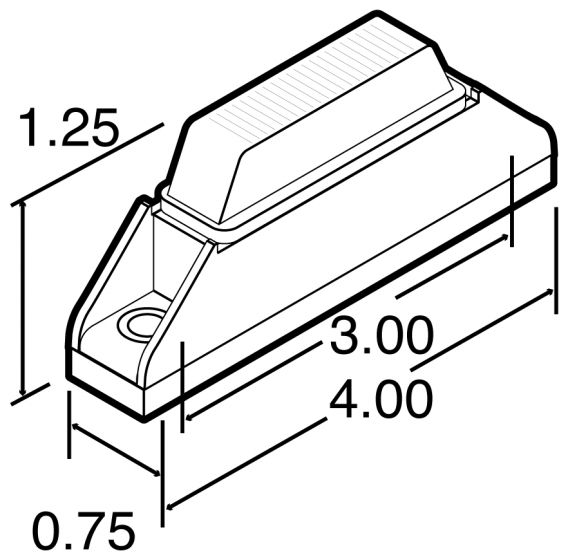 35200Y LED, Amber Rectangular, 1 Diode, Marker Clearance Light ...