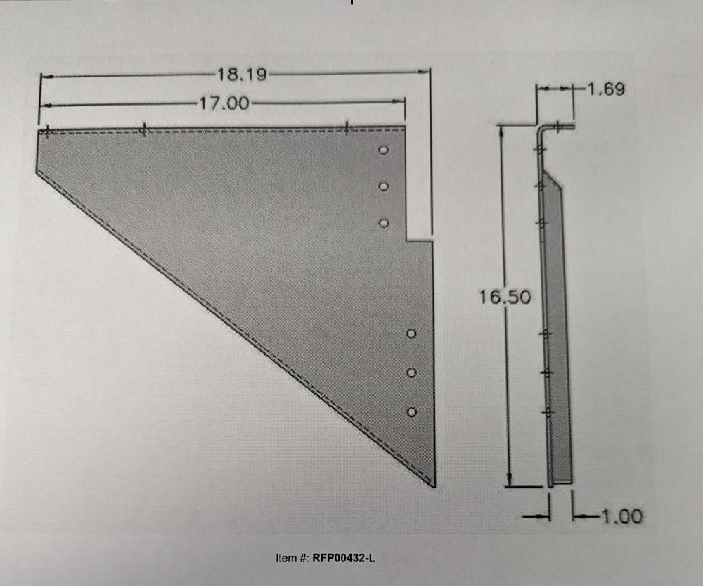 RFP00432-L Gusset LH – Cummings Truck & Trailer Parts